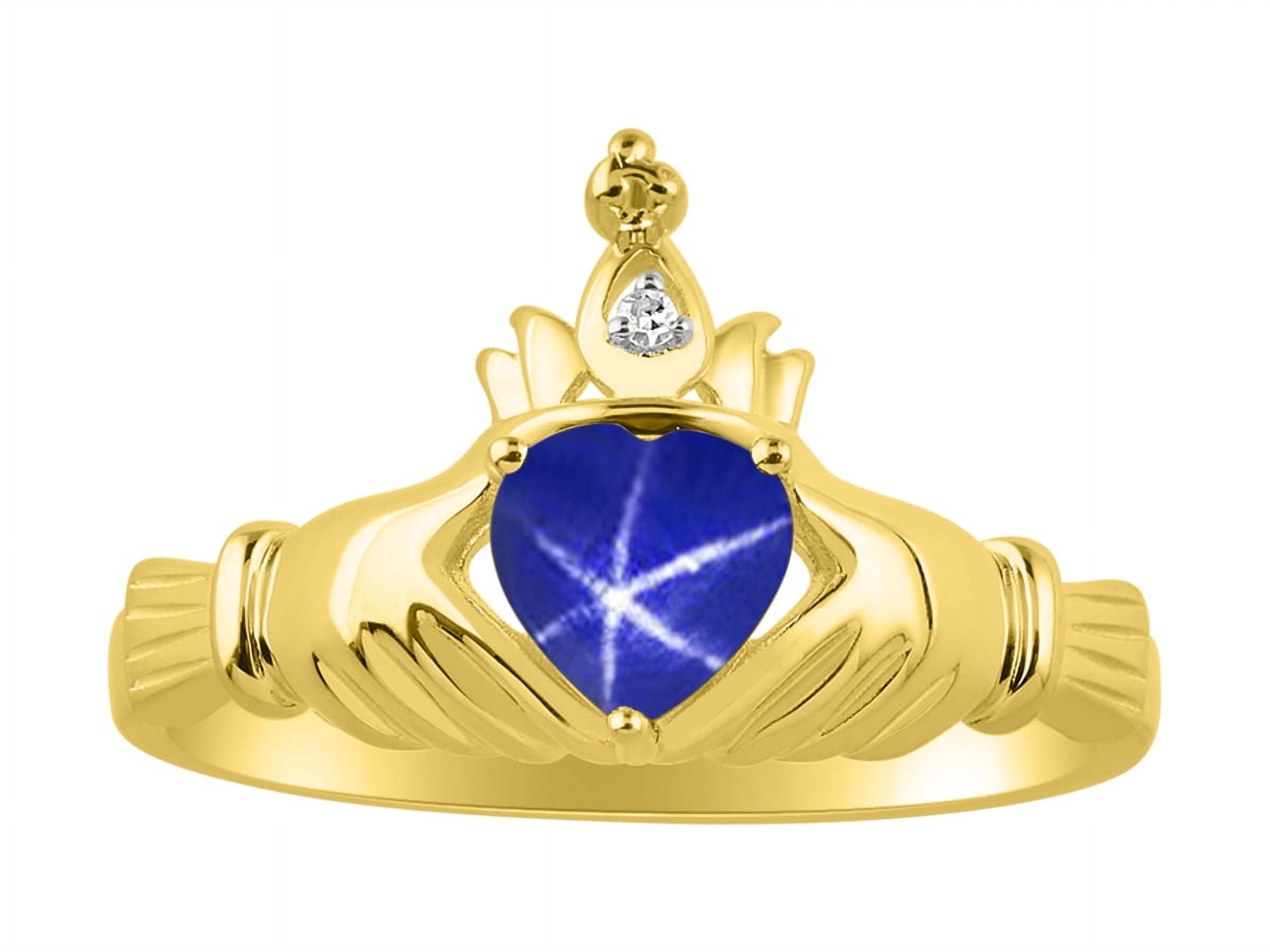 RYLOS Rings 14K Gold Plated Silver Claddah Love, Loyalty & Friendship ...