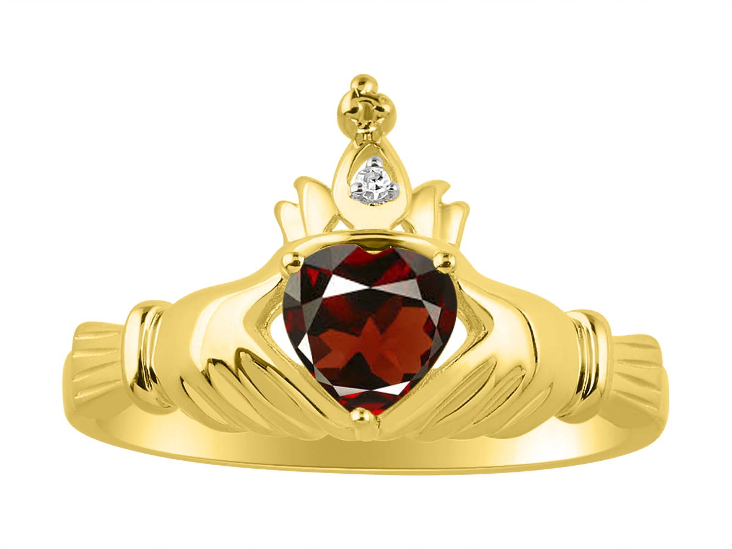 RYLOS Rings 14K Gold Plated Silver Claddah Love, Loyalty & Friendship ...