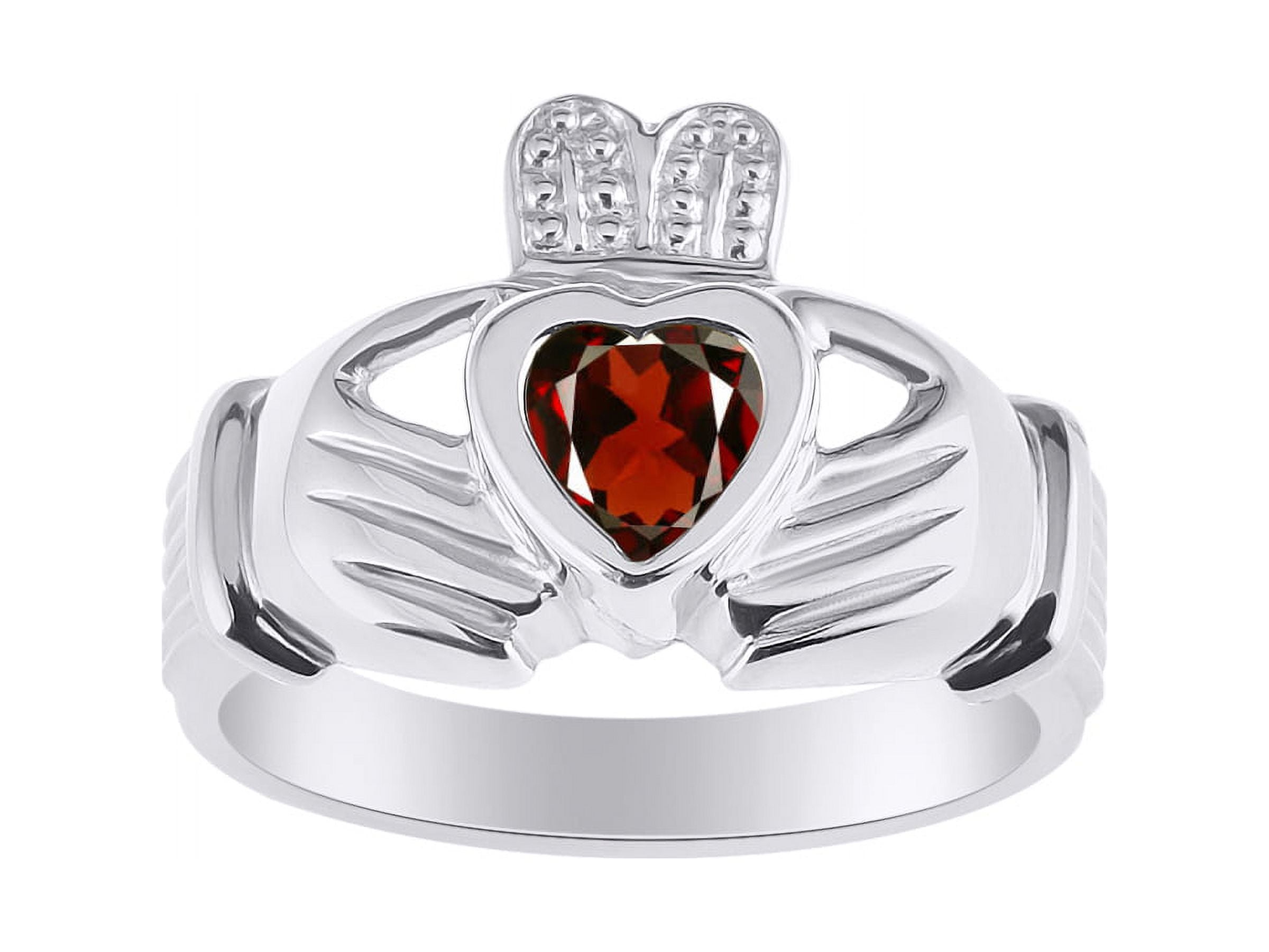 RYLOS Rings Sterling Silver Claddah Love, Loyalty & Friendship Heart ...