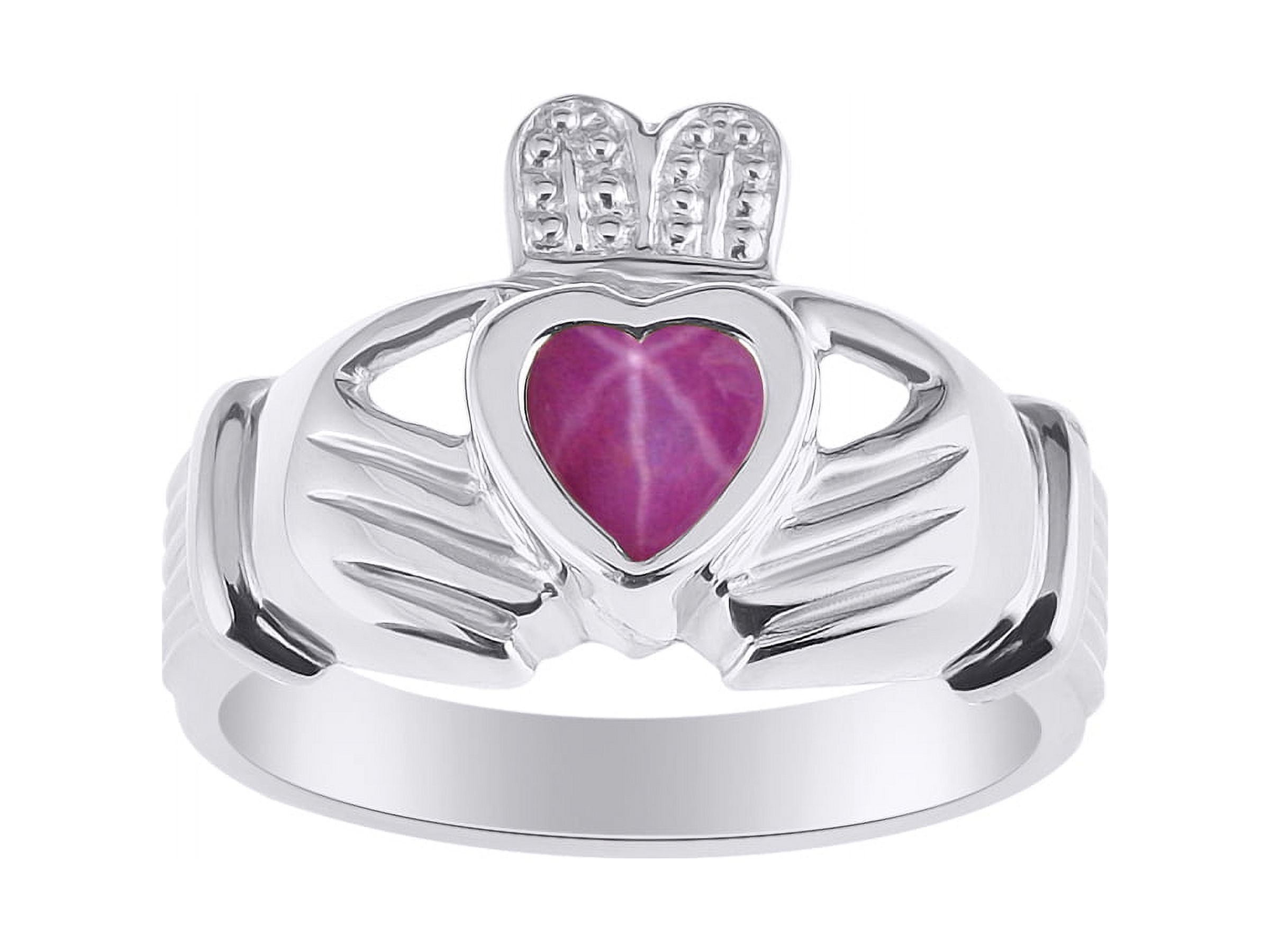 RYLOS Rings Sterling Silver Claddah Love, Loyalty & Friendship Heart ...