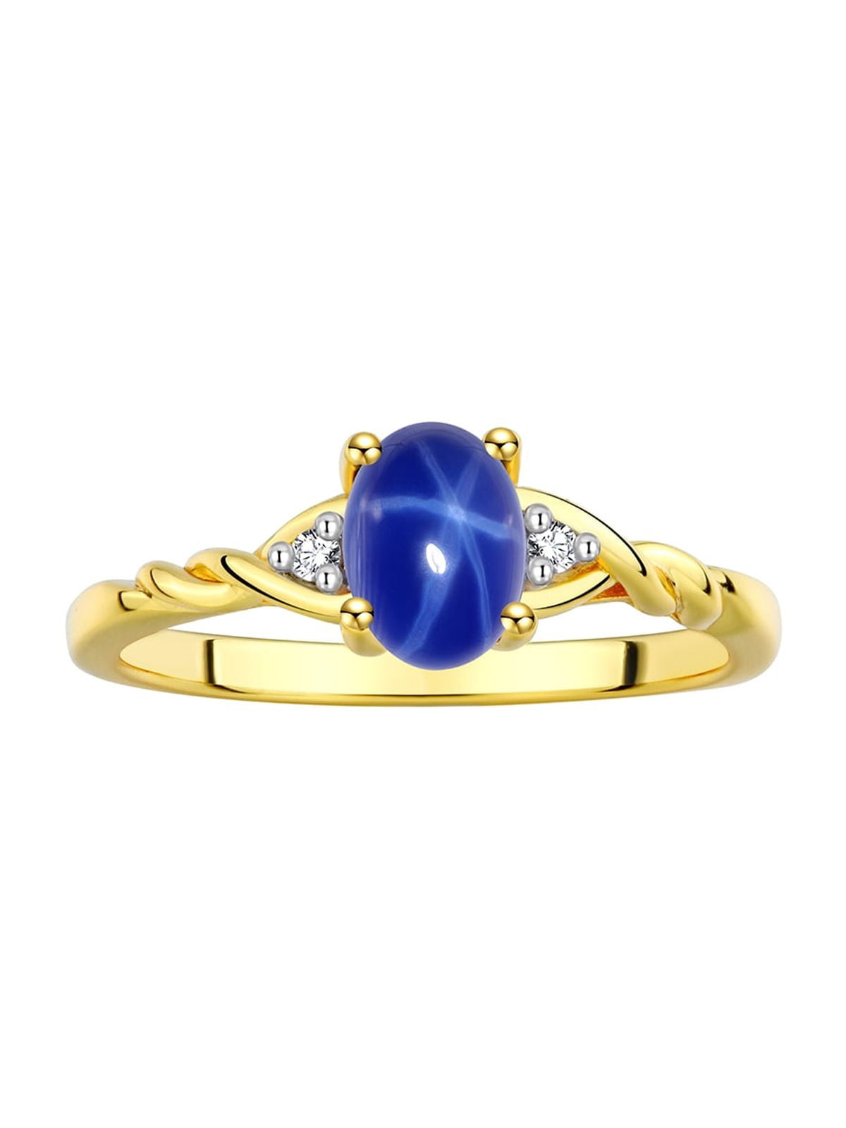 RYLOS Rings for Women 14K Gold Plated Silver Classic Style Birthstone ...