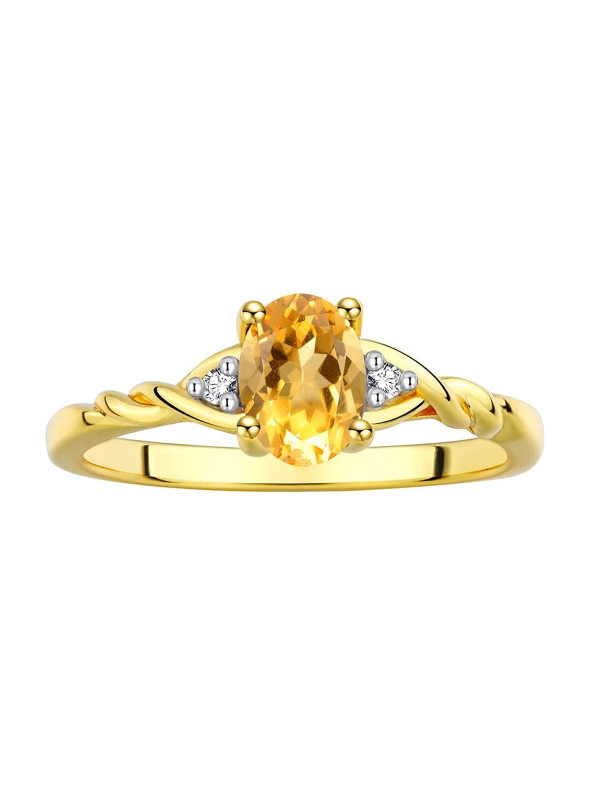 RYLOS Rings for Women 14K Gold Plated Silver Classic Style Birthstone ...
