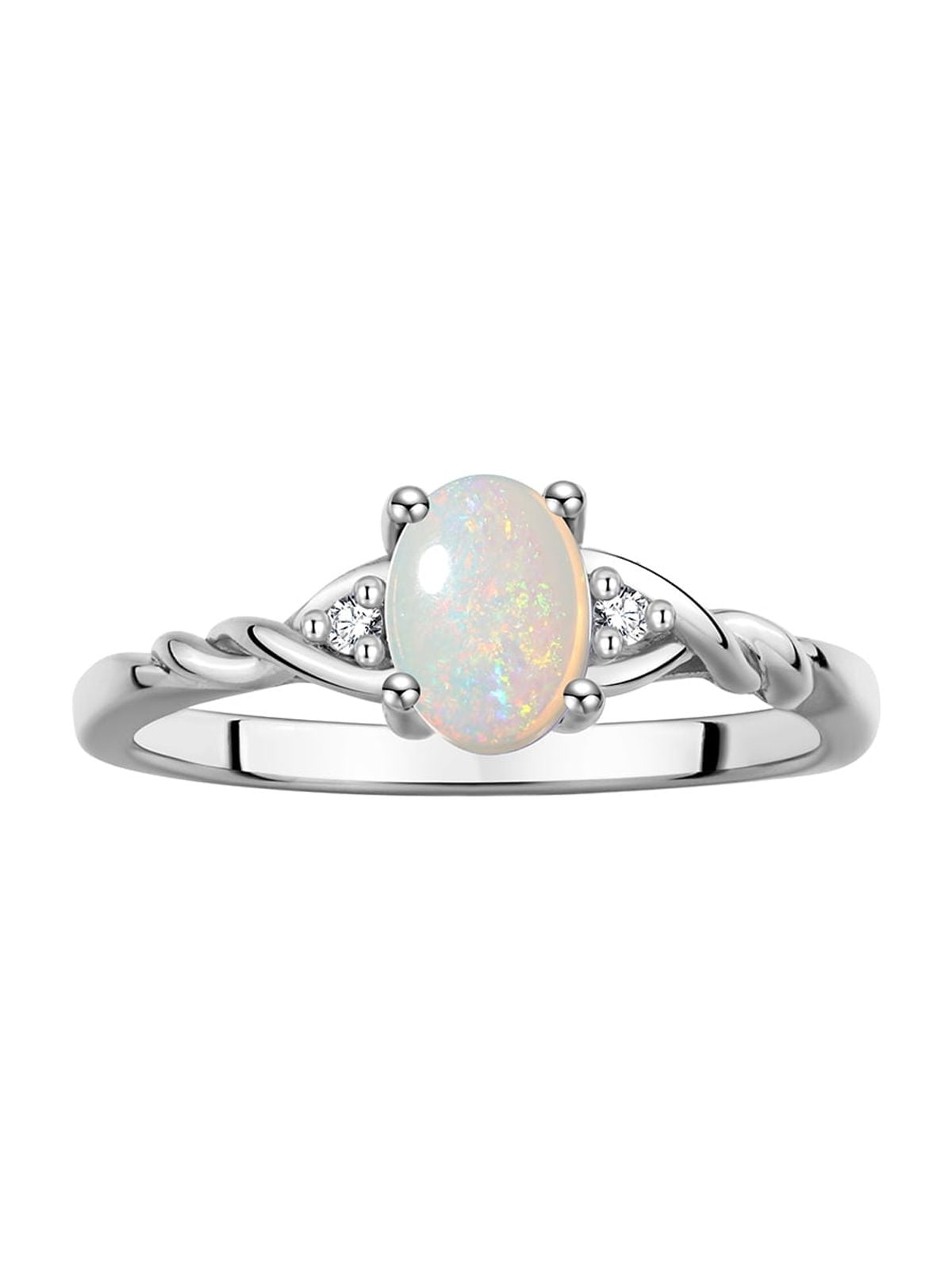 RYLOS Rings for Women Sterling Silver Classic Style Birthstone Ring ...