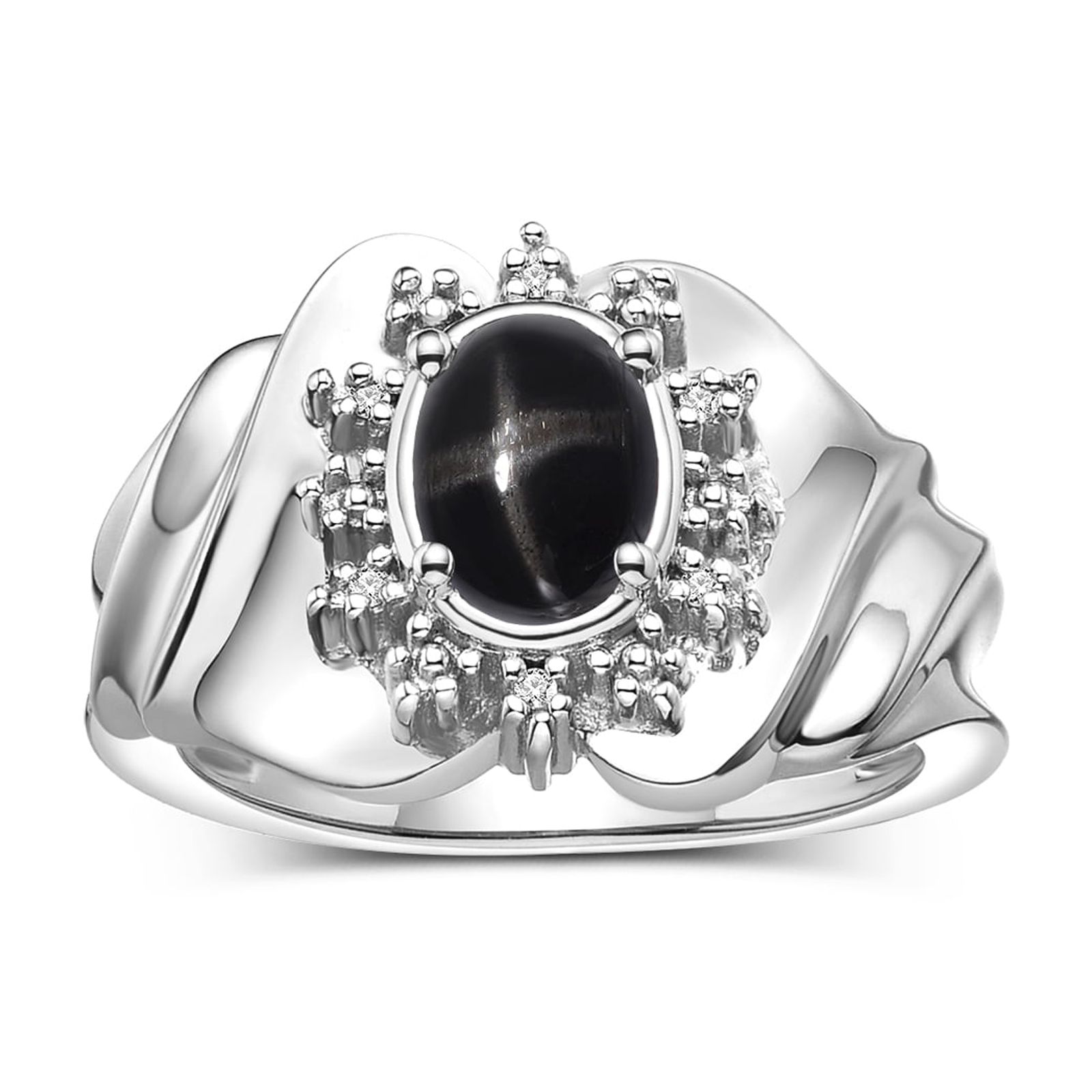 RYLOS Rings for Women Silver Ring with Oval 7X5MM Gemstone & Sparkling ...