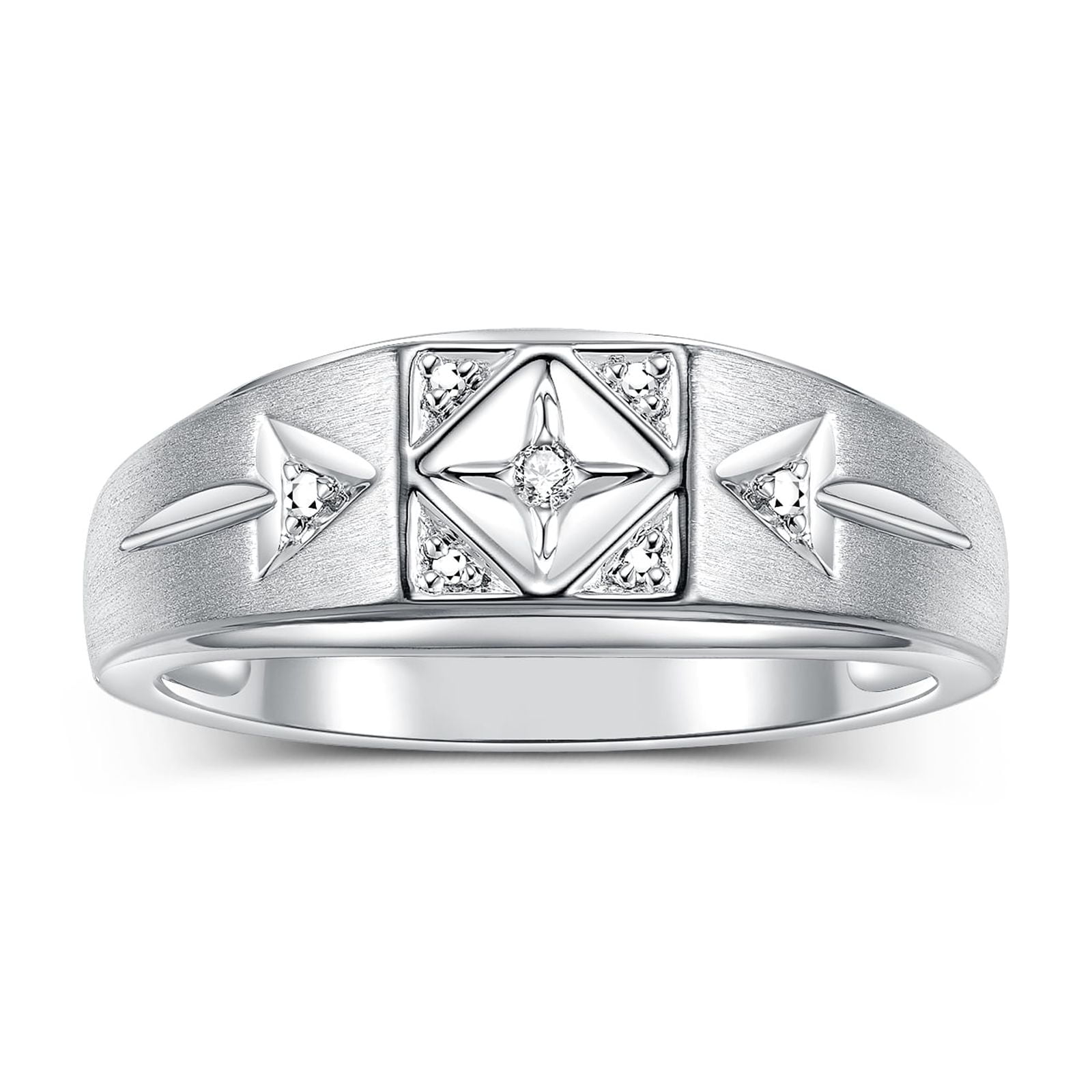 RYLOS Sterling Silver Designer Men's Ring adorned with exquisite ...