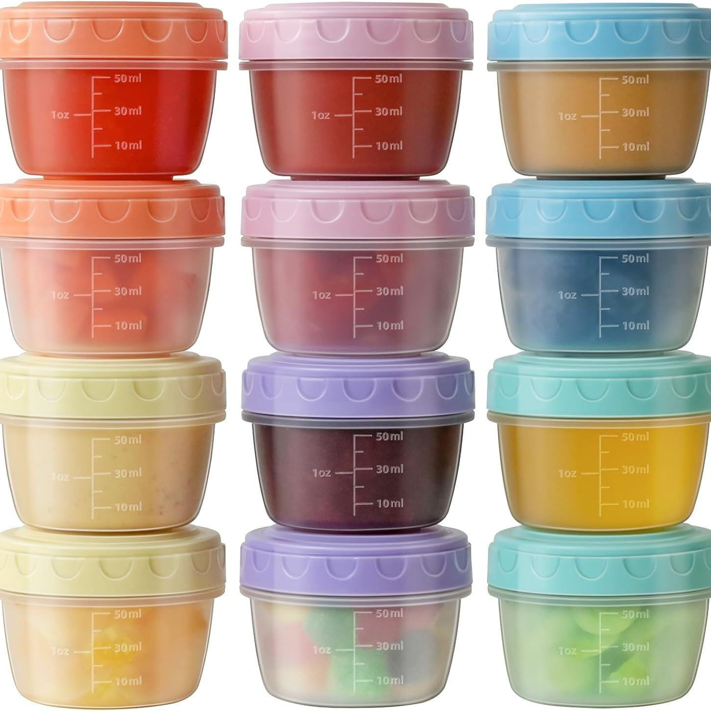 RYLZX 12 Pack 2.7 0Z Salad Dressing Container to Go with lids ...