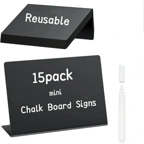 Juvale Wood-Framed Mini Chalkboard Signs - Double-Sided Chalk Board ...