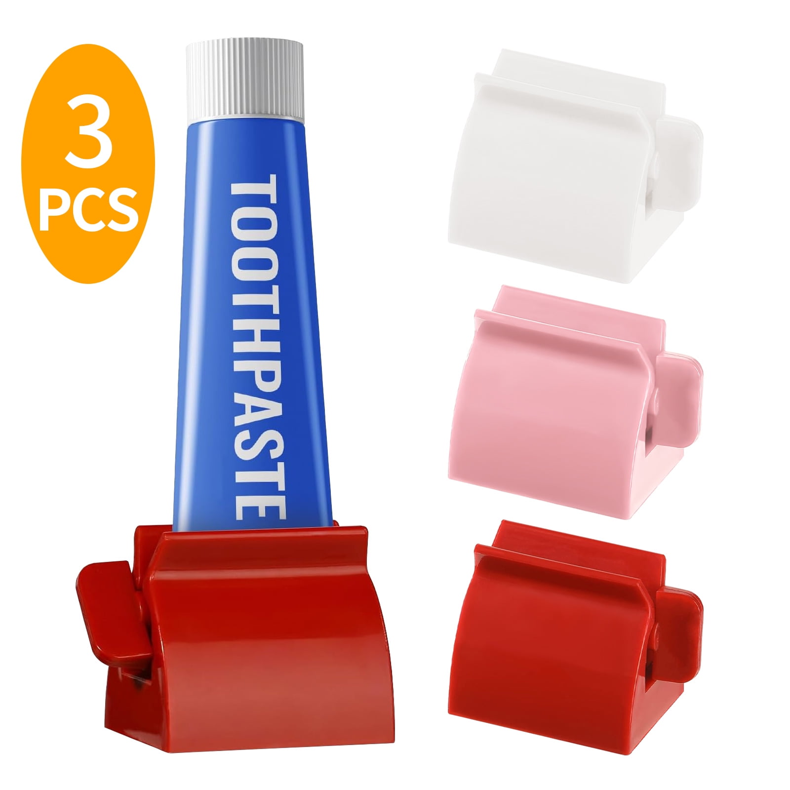 RYLZX 3 Pack Rolling Tube Toothpaste Squeezer Dispenser Toothpaste Seat ...