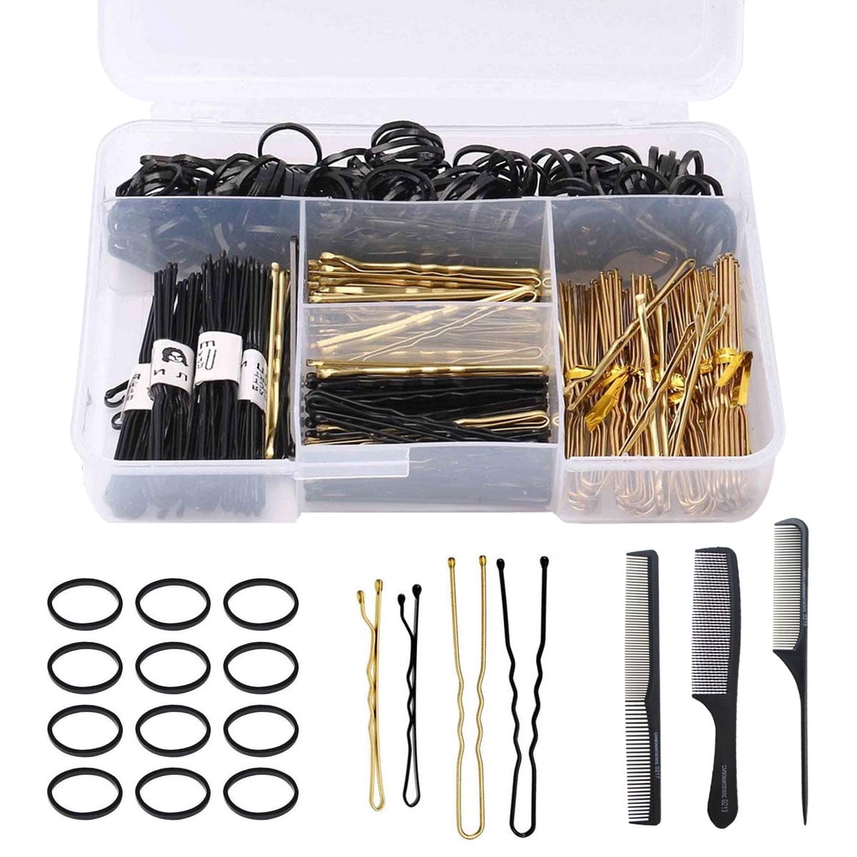 RYLZX 300 Pcs Bobby Pins U Hair Pins Set, Includes 100 U Shape Hair ...