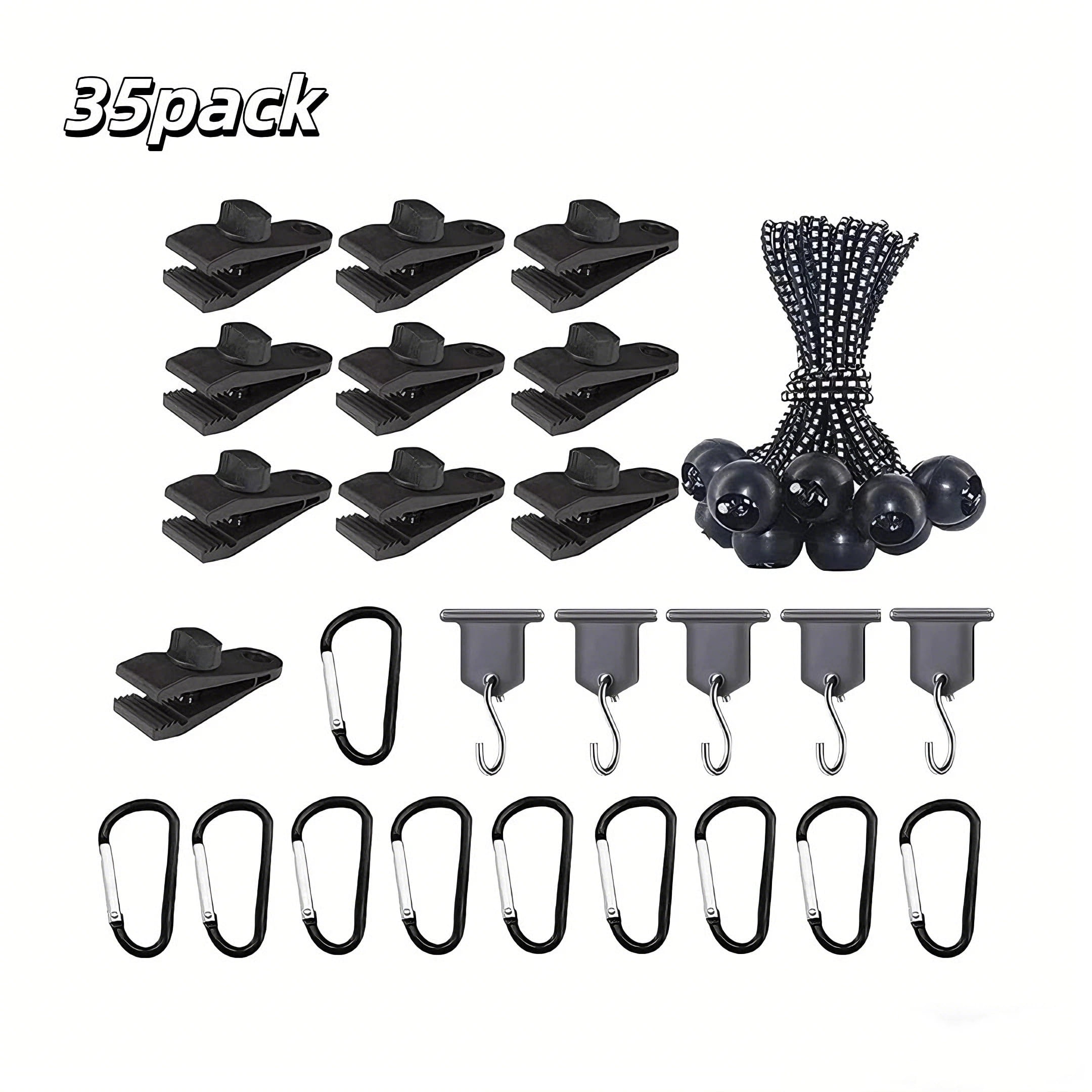 RYLZX Tarp Clips Heavy Duty Lock Grip, 35 Pack Tarp Clamps Heavy Duty ...