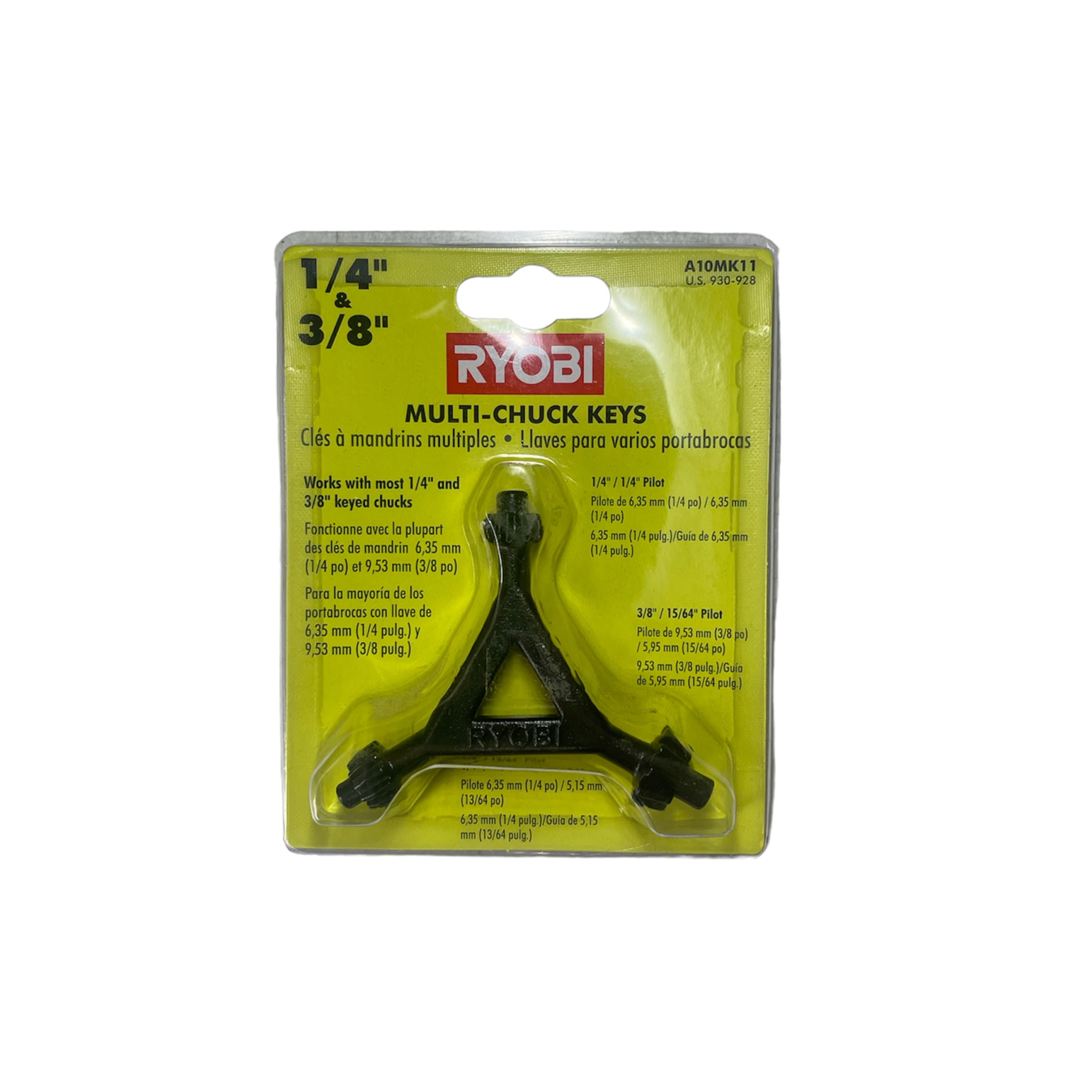 RYOBI 1/4 in. 3/8 in. Multi-Chuck Key - Walmart.com