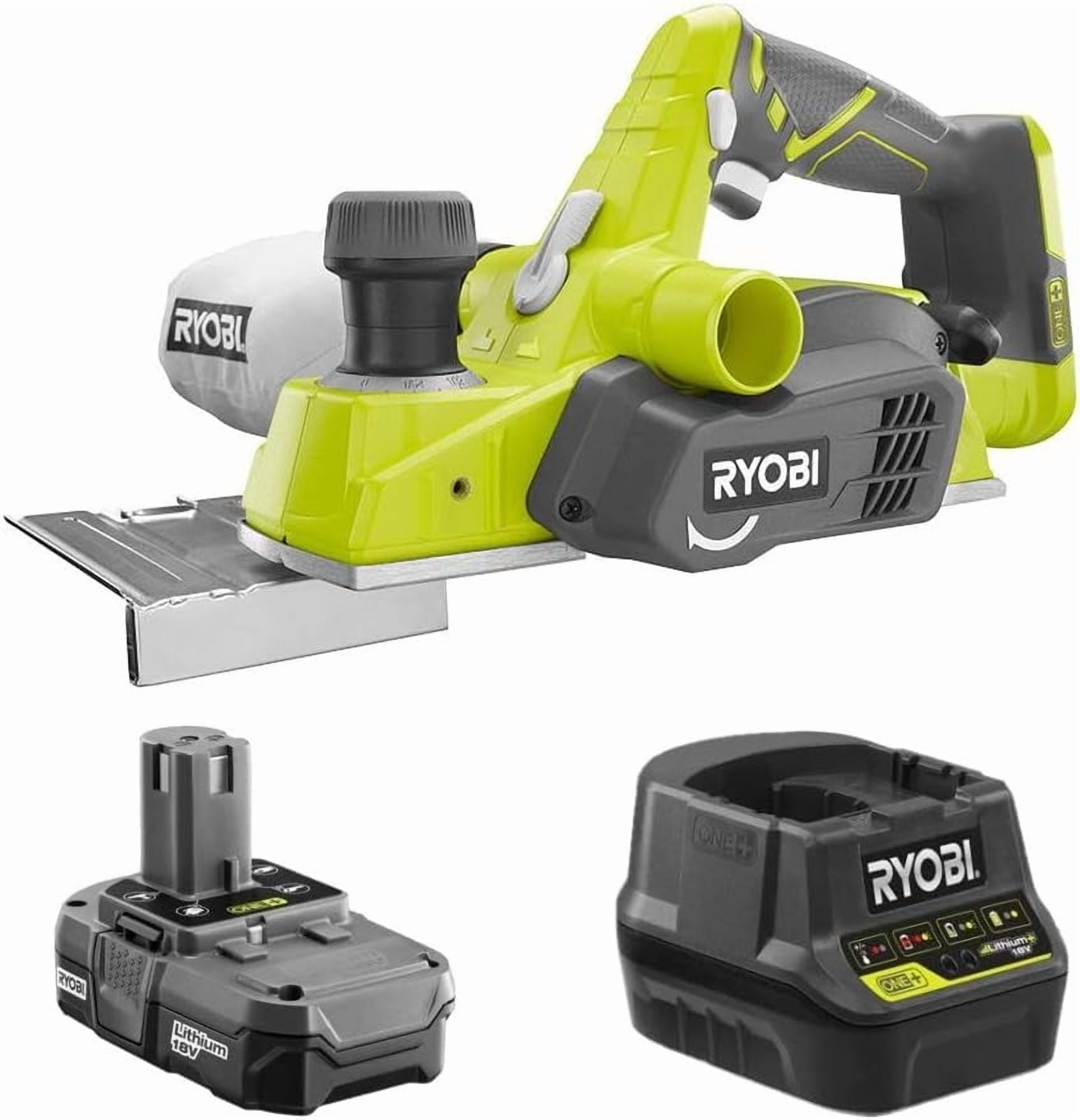 RYOBI 18-Volt Cordless 3-1/4 in. Planer Kit with Battery and Charger ...