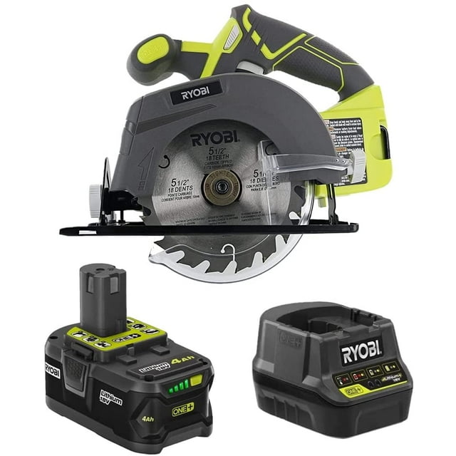 RYOBI 18-Volt Cordless 5 12inch Power Operated Circular Saw Kit with ...