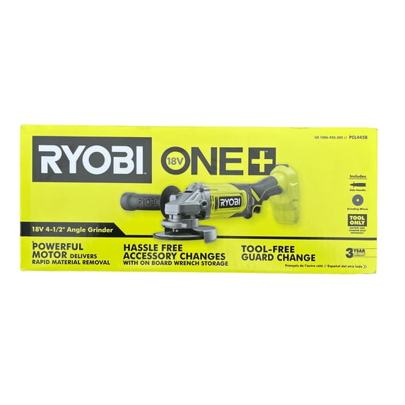 RYOBI 18-Volt ONE+ Cordless 4-1/2 in. Angle Grinder (Tool Only ...