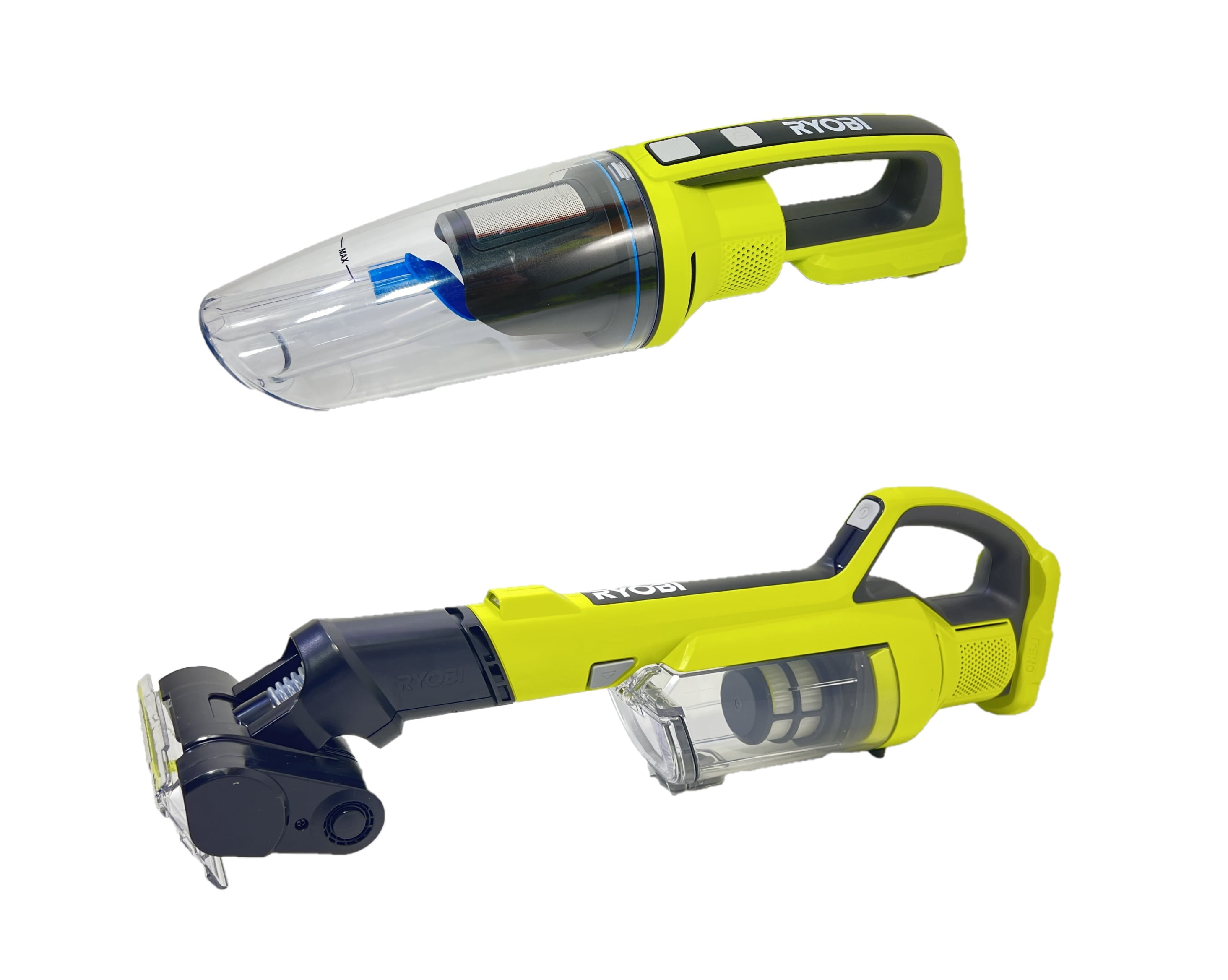 RYOBI 18V Cordless Hand Vacuum with Powered Brush PCL700B with 18V ...