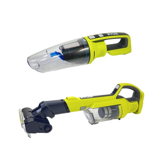 RYOBI 18V Cordless Hand Vacuum with Powered Brush PCL700B with 18V ...