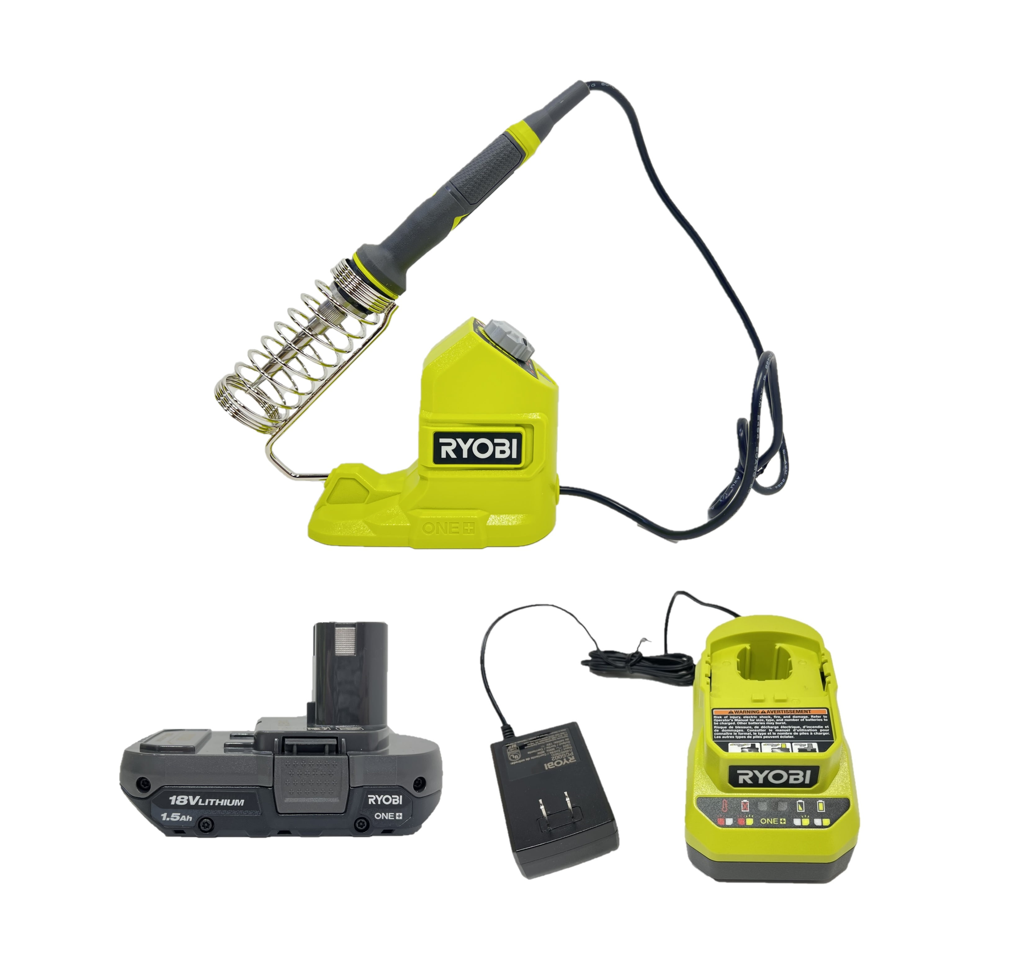 RYOBI 18V PCL946 Cordless 120-Watt Soldering Iron Topper Kit with ...