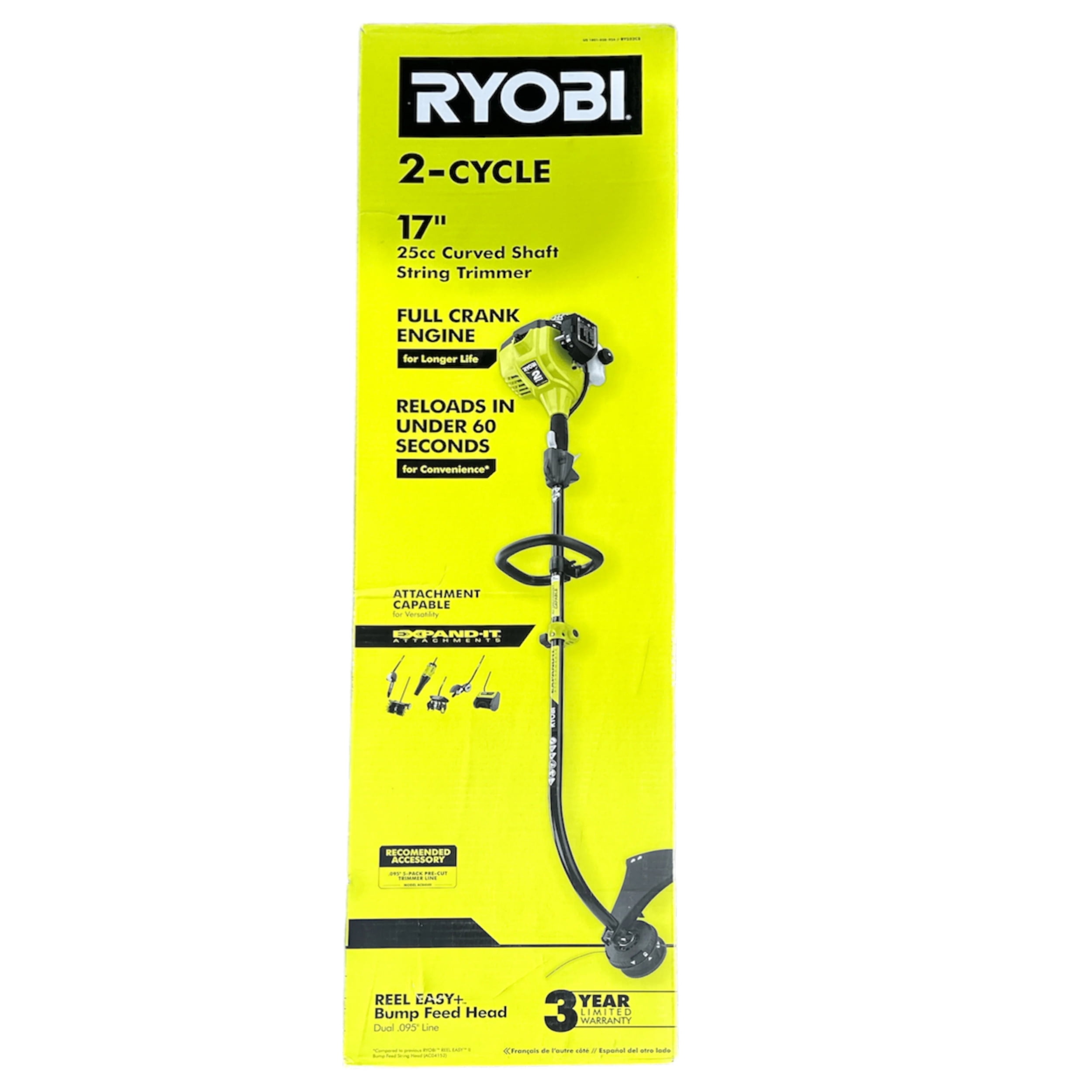 Ryobi 2-Cycle Curved Shaft Gas String Trimmer - Walmart.com