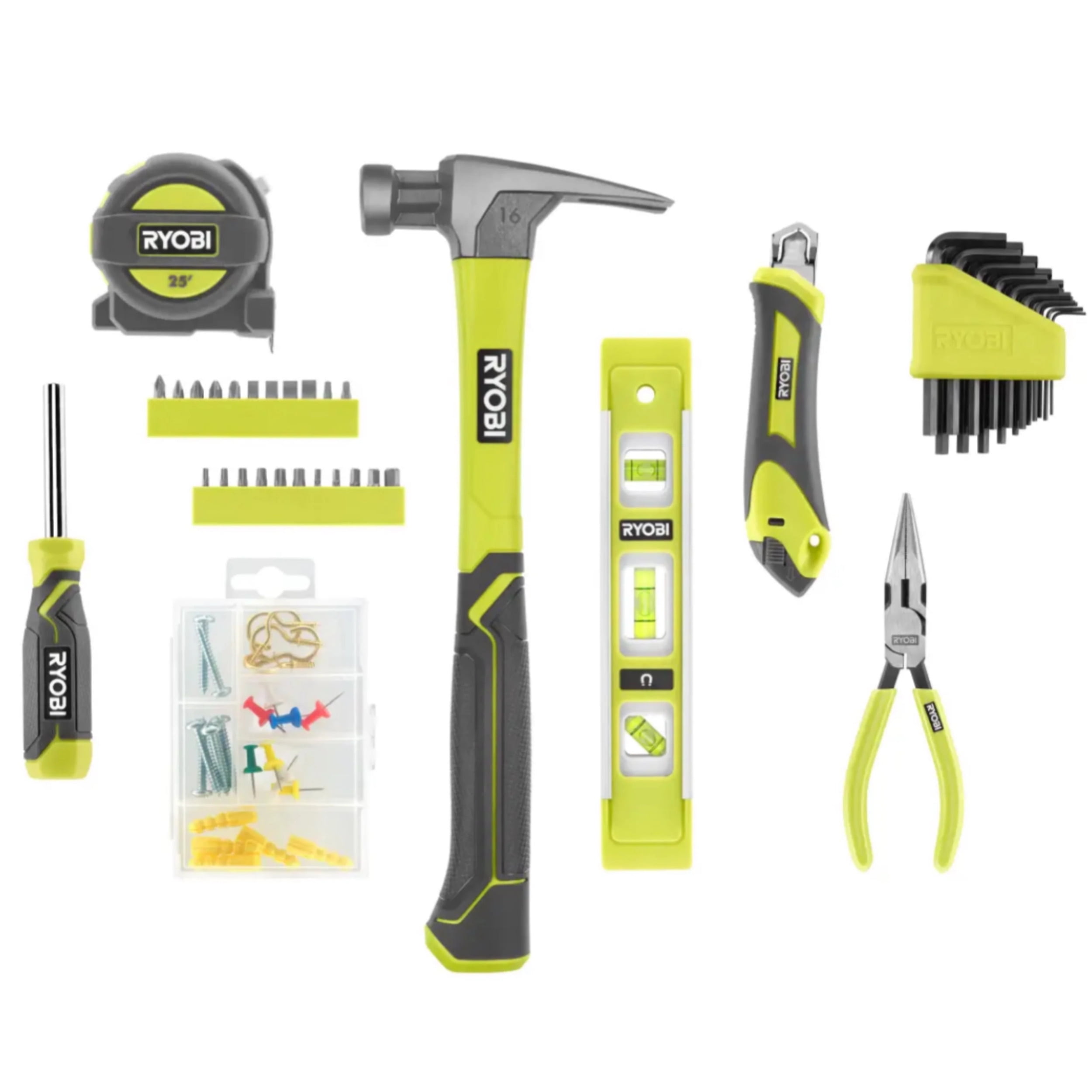 RYOBI 75 Pc. Homeowners Hand Tool Kit with Bag - Walmart.com