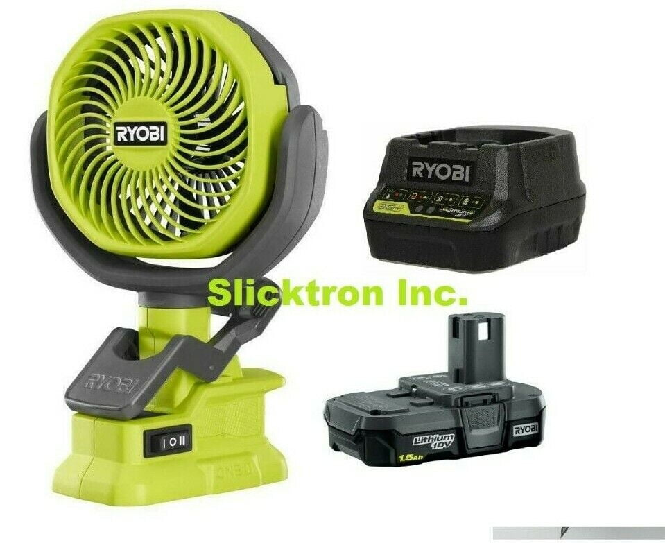 RYOBI Clamp Fan 4-Inch ONE+ 18V Cordless and battery+charger - Walmart.com