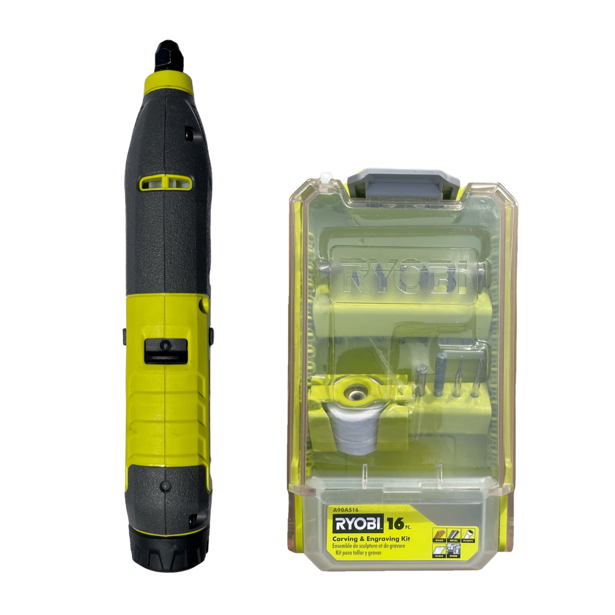 RYOBI FVH51 USB Lithium Power with Carver 16-Piece Carving and ...