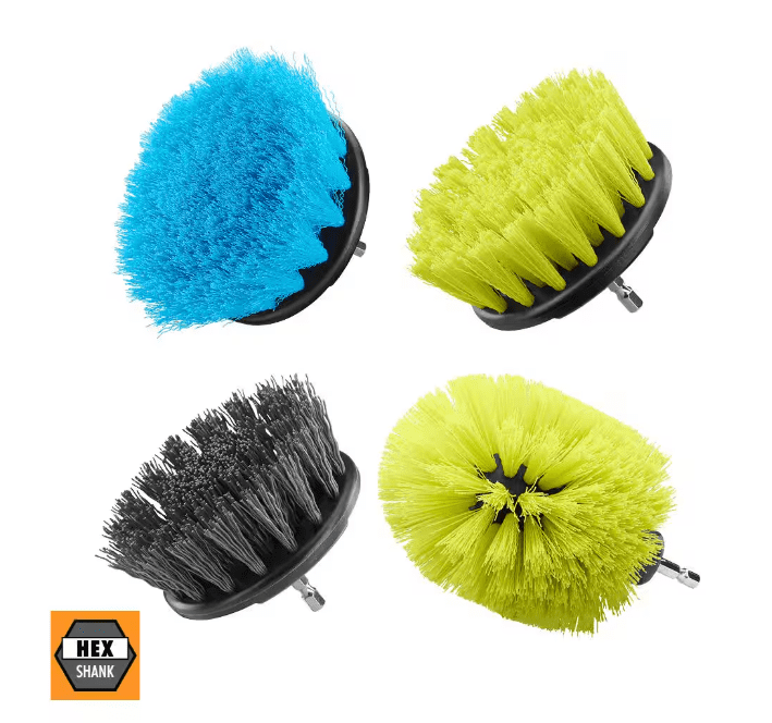 RYOBI Multipurpose Cleaning Kit w/ Hex Shank Compatibility (4-Piece) w ...