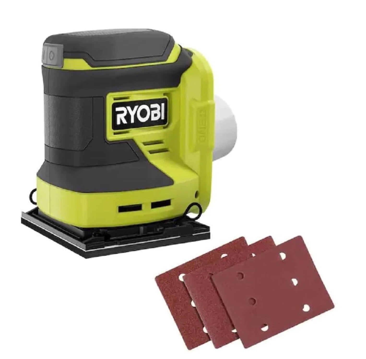 RYOBI ONE+ 18V Cordless 1/4 Sheet Sander (Tool Only), PCL401B, Green ...