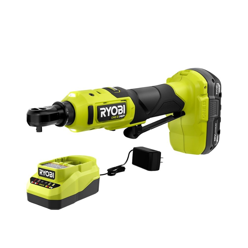 RYOBI ONE+ 18V HP Brushless Cordless 1/4 in. High Speed Ratchet Kit ...