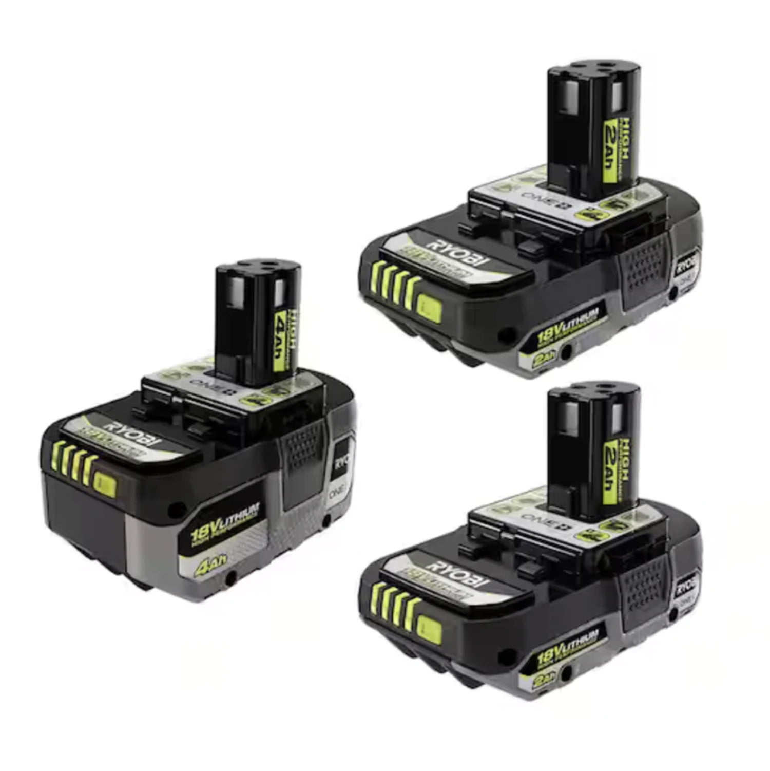 RYOBI ONE+ 18V Power Tools - Rechargeable Lithium-Ion Batteries, 4.0 Ah ...