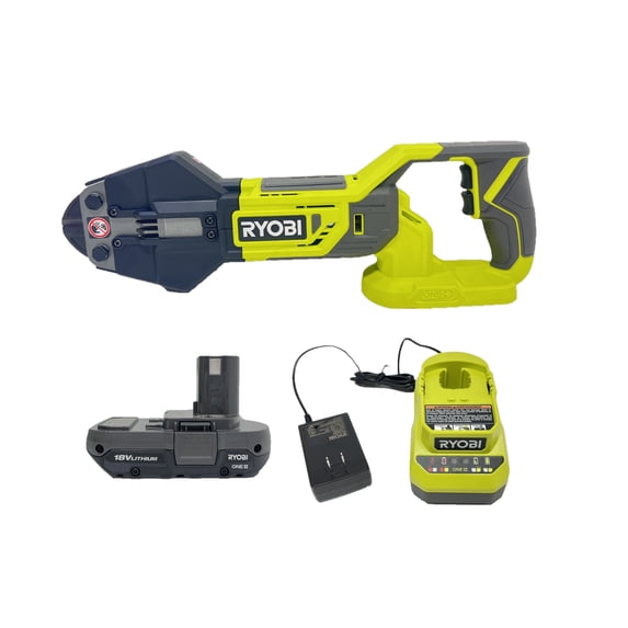 RYOBI ONE+ 18V P592 Cordless Bolt Cutter Kit with Battery and Charger ...