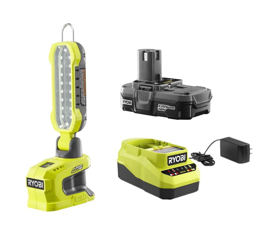 RYOBI ONE+ 18V P790 Hybrid LED Project Light Kit with Battery and ...