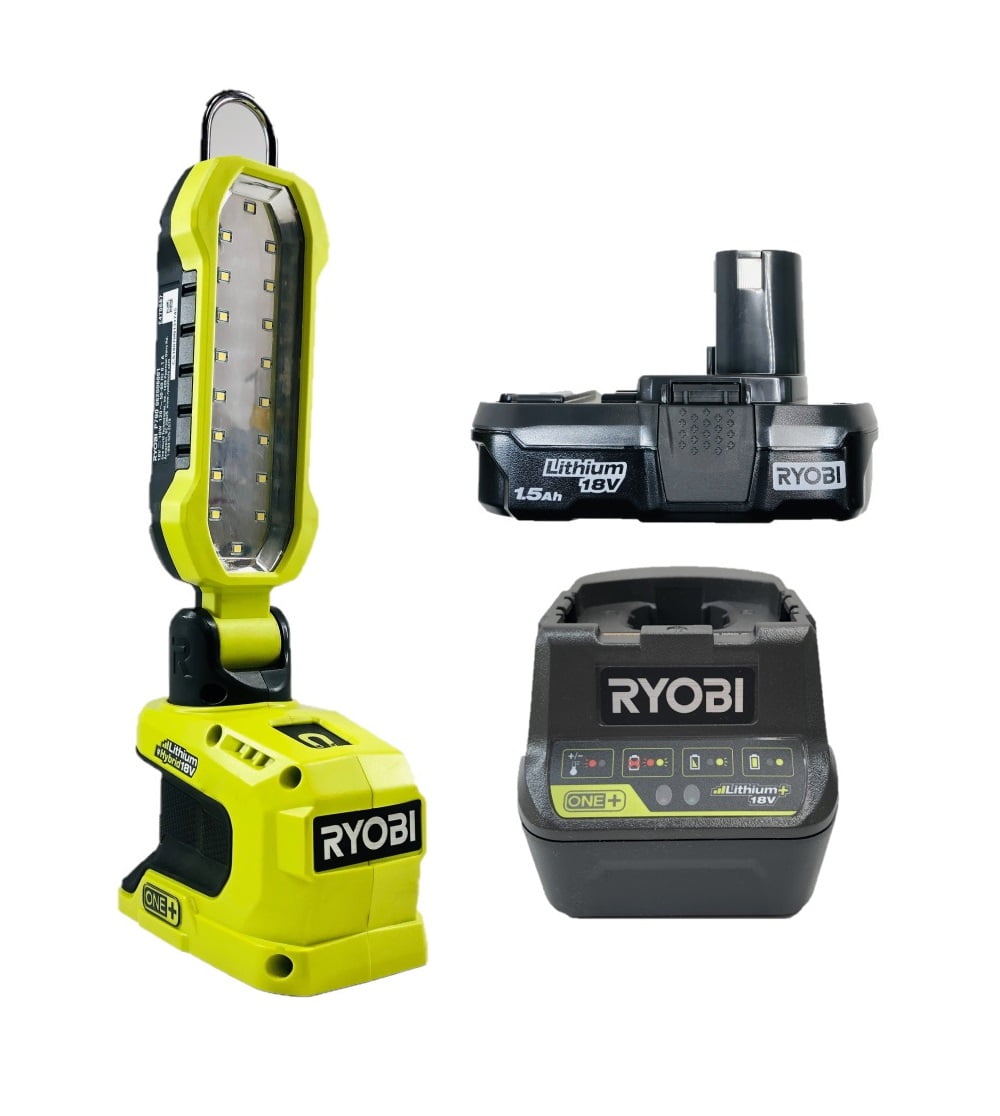 RYOBI ONE+ 18V P790 Hybrid LED Project Light Kit with Battery and ...