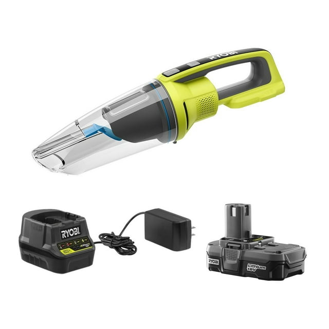 RYOBI ONE+ 18V Cordless Wet/Dry Handheld Vac Cleaner Kit w/ Battery ...