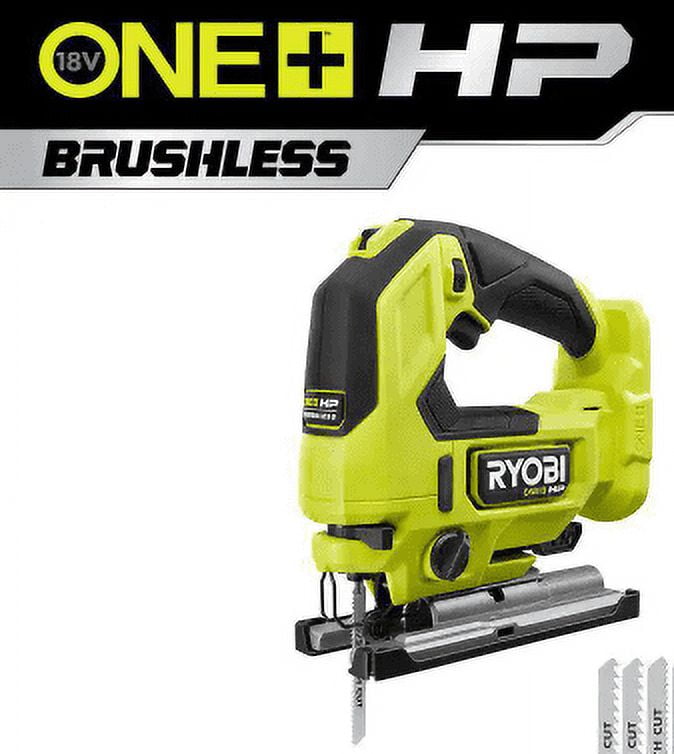 RYOBI ONE+ HP 18V Brushless Cordless Jig Saw (Tool Only) with All ...