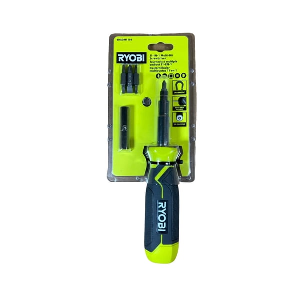 RYOBI 11-in-1 Multi-Bit Screwdriver, Cushion Grip Handle, Magnetic Tip ...