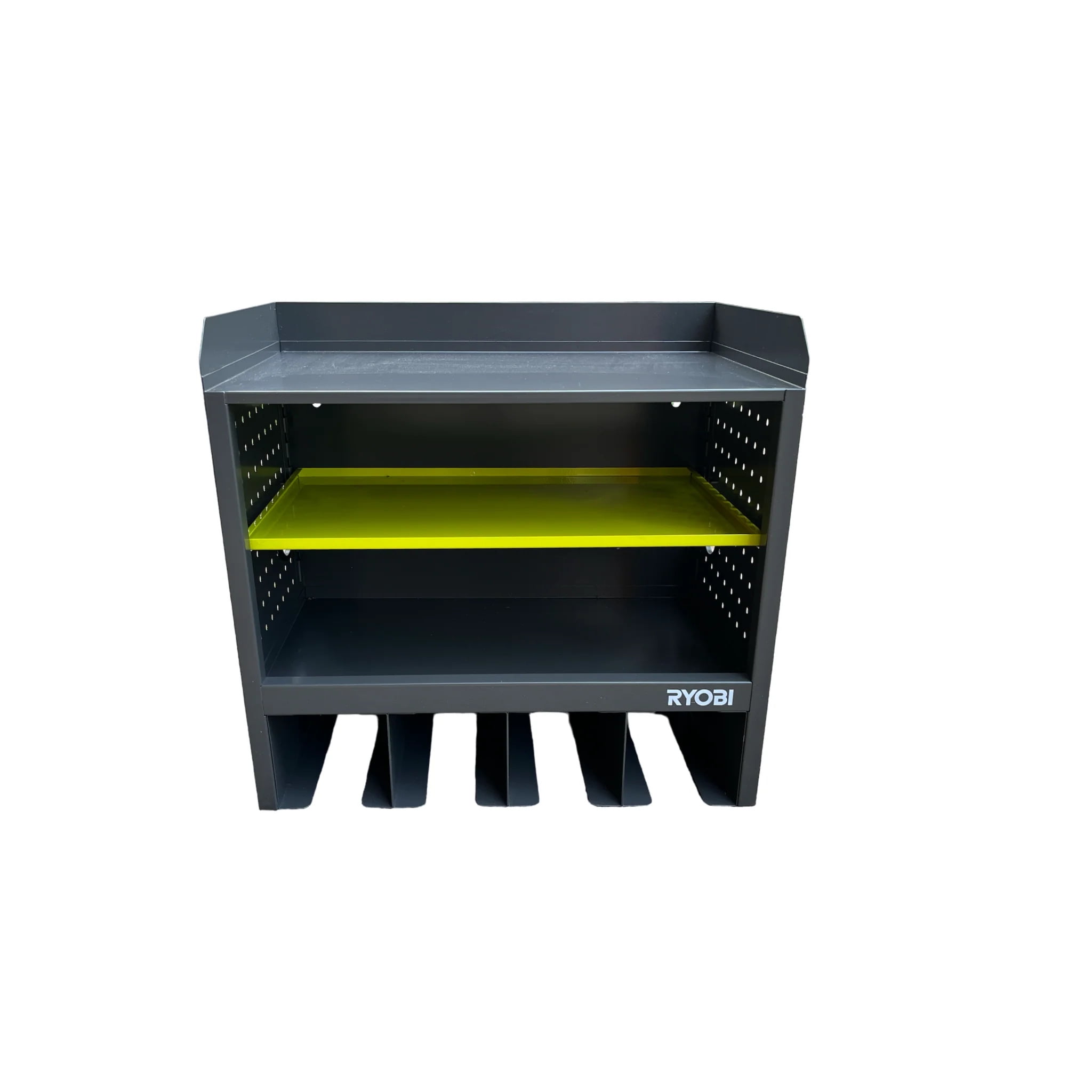RYOBI Steel 3-Shelf Wall Mounted Garage Cabinet in Platinum (17 in W x ...