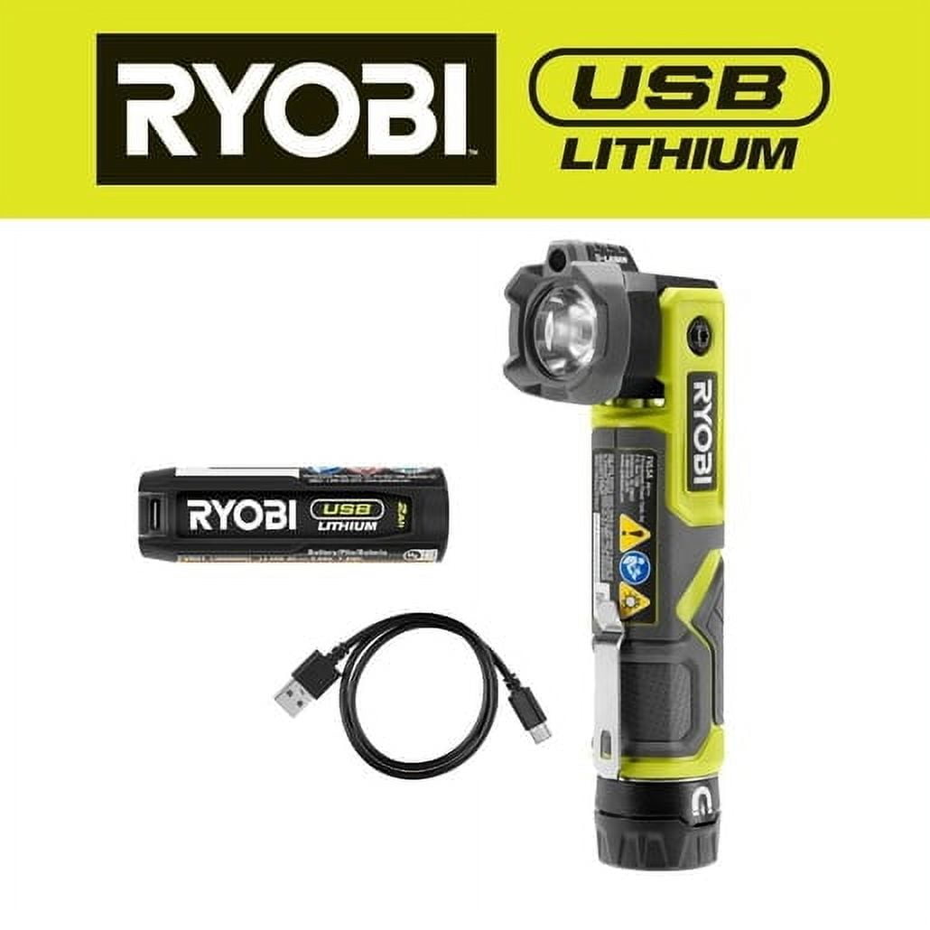 RYOBI USB Lithium LED Pivoting LASER Flashlight Kit - Walmart.com