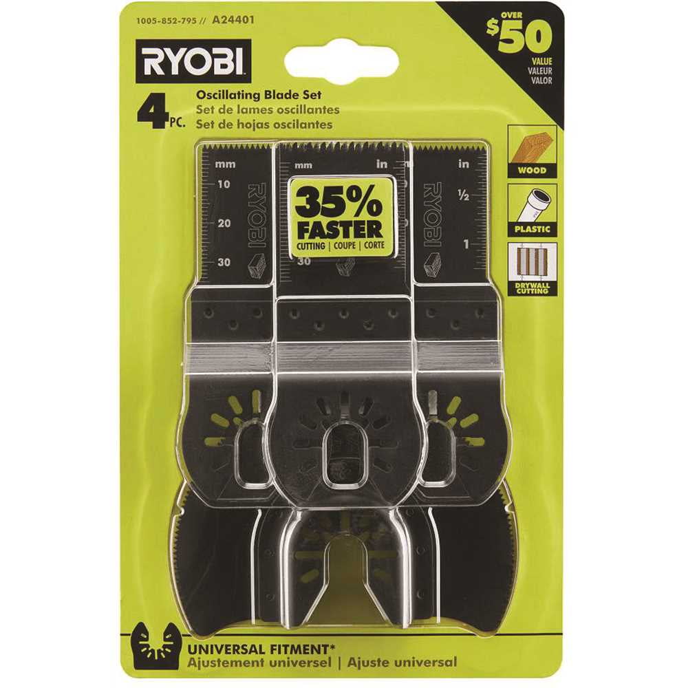 RYOBI Wood Oscillating Multi-Tool Blade Set 4 Piece - Walmart.com
