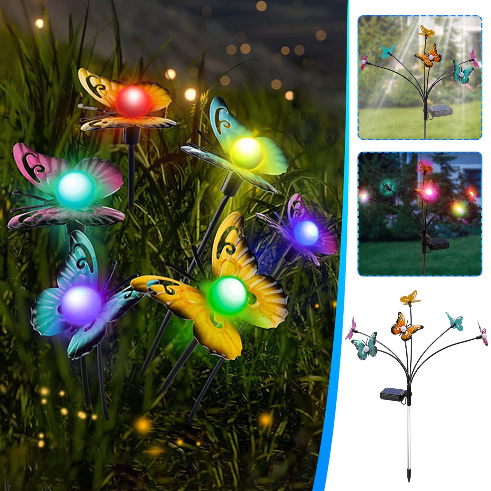 RYPANV Garden Light Solar Powered Glowworm Garden Light,LED Solar ...