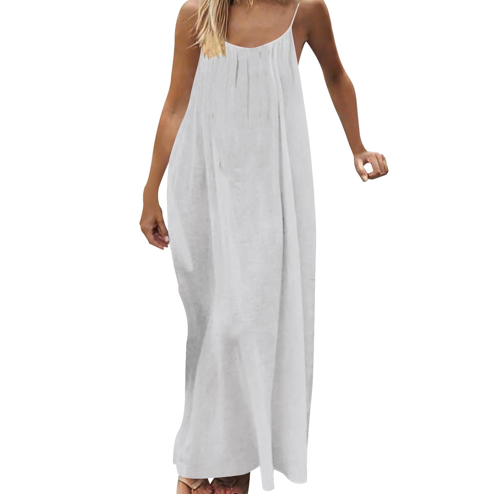 RYRJJ Backless Cami Dresses for Women Spaghetti Strap Lounge Dress ...