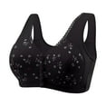RYRJJ Daisy Bra Front Snaps Seniors Bra for Women Plus Size Full ...