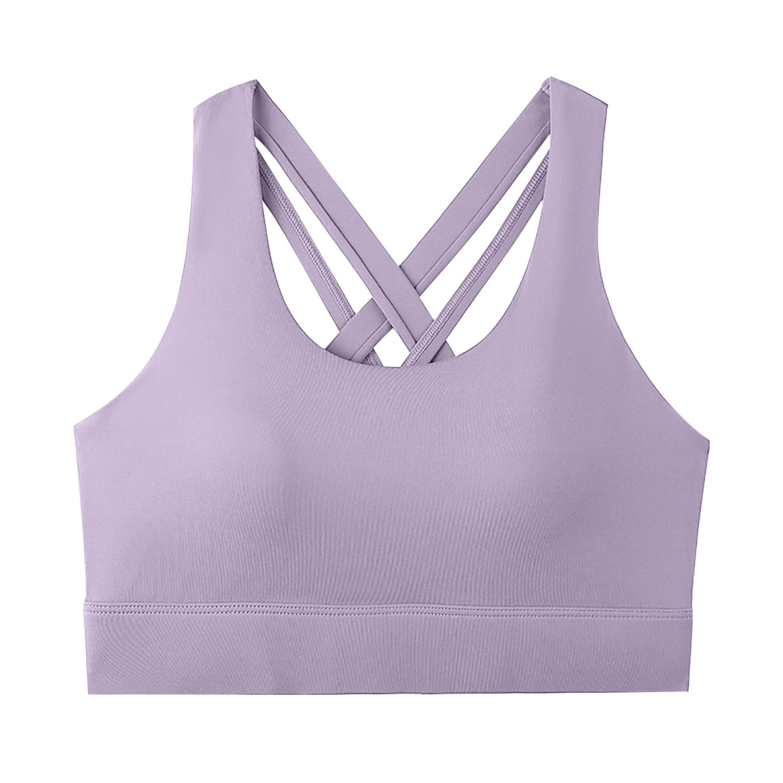 RYRJJ High Impact Sports Bras for Women with Removable Cups Strappy ...