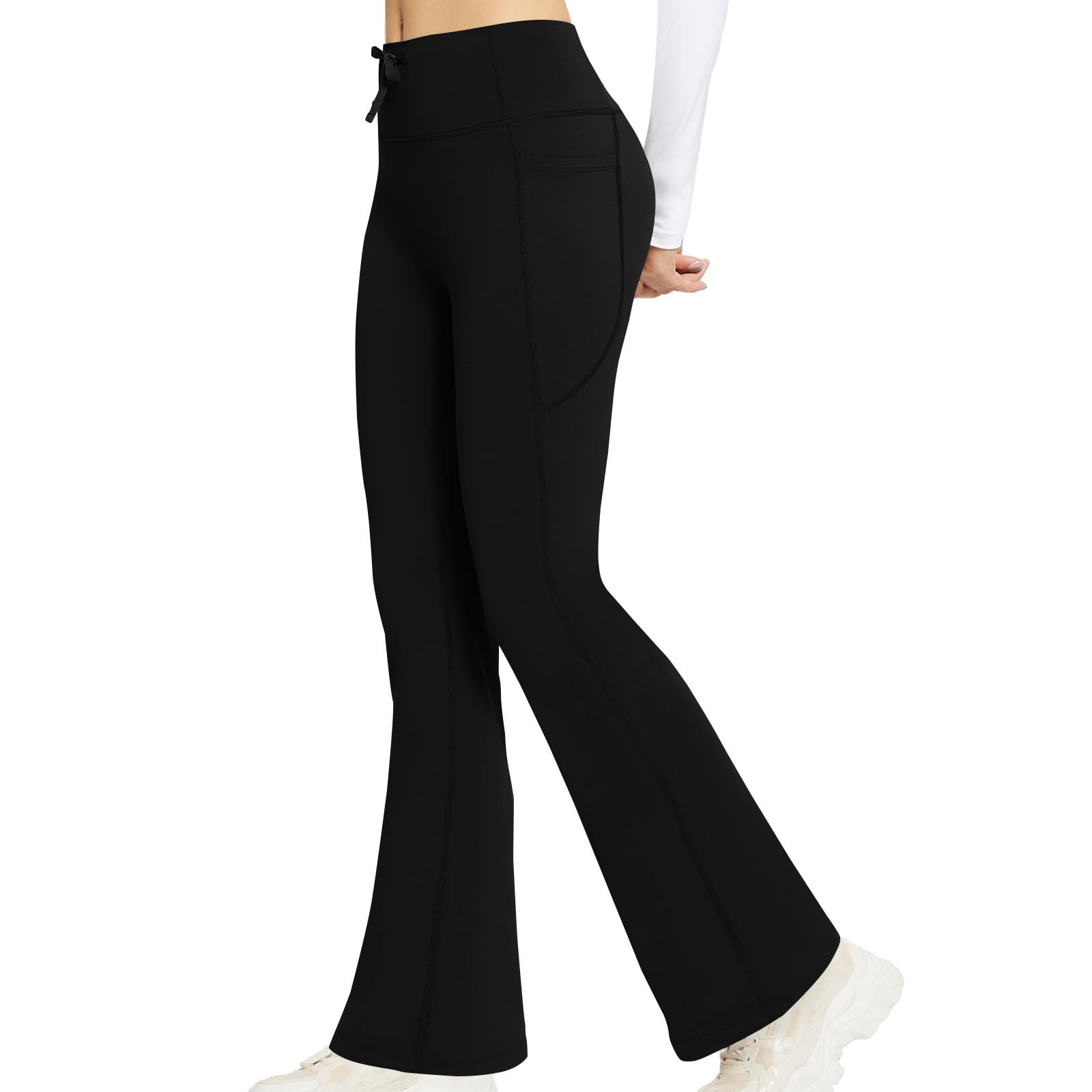 RYRJJ Women's Bootcut Yoga Pants with Pockets High Waist Workout ...