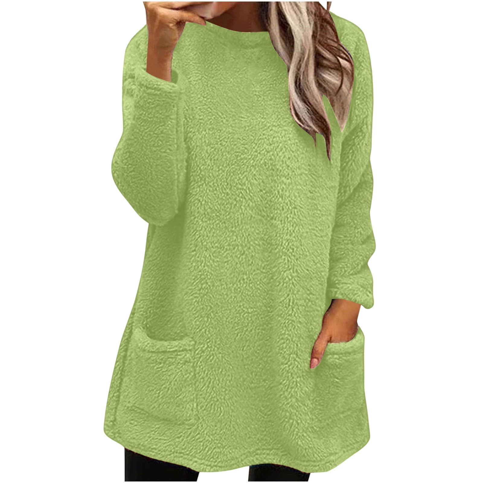 RYRJJ Womens Sherpa Pullover Oversized Fuzzy Fleece Sweatshirts Faux ...
