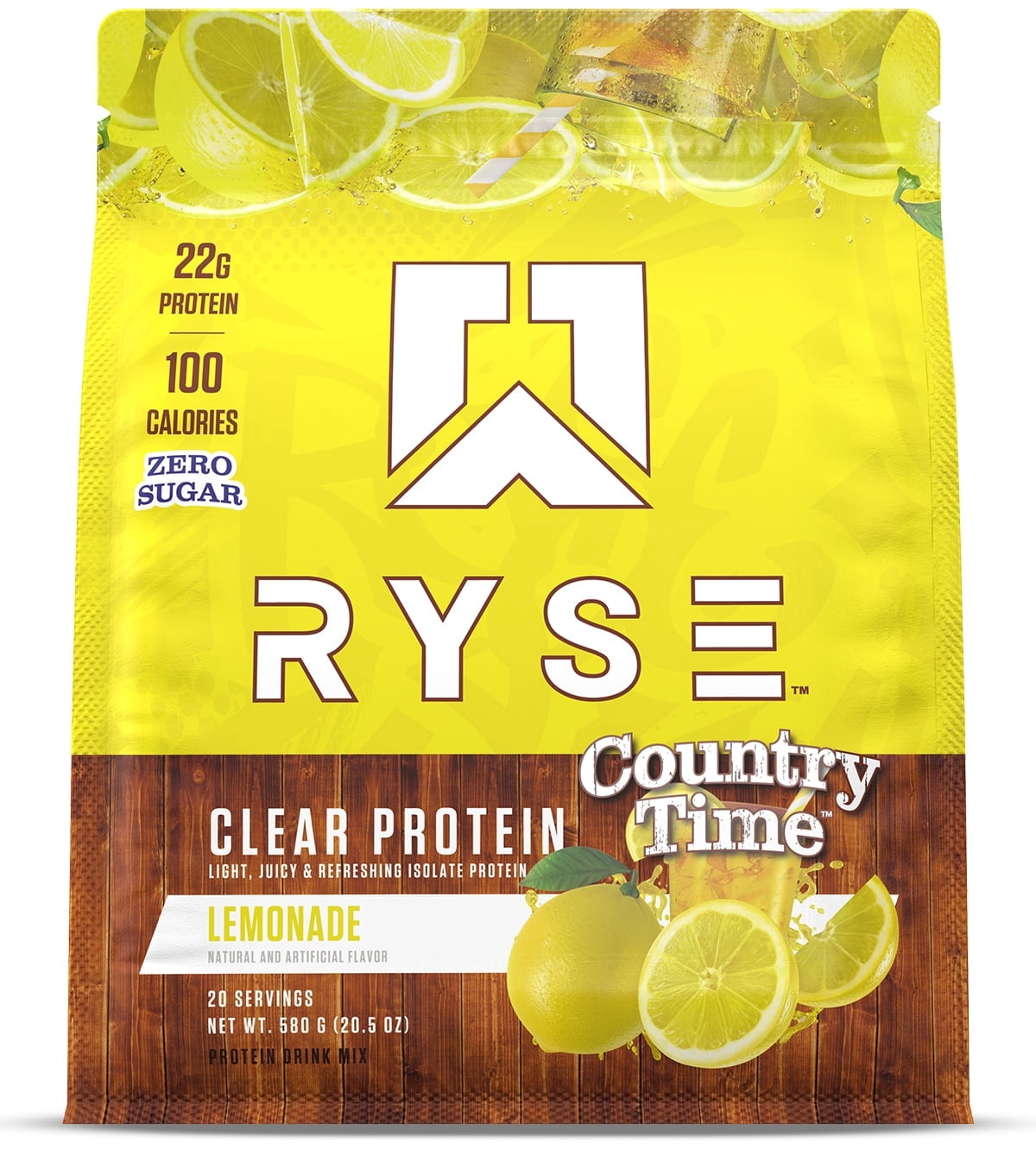 RYSE Clear Whey Isolate Protein Powder - Country Time Lemonade - 20 ...