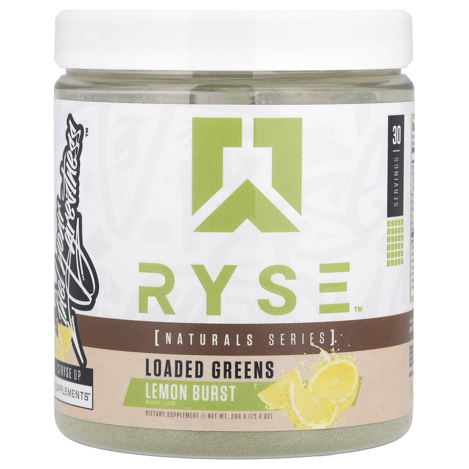 RYSE Loaded Greens Daily Superfood Powder - Lemon Burst - 30 Servings ...