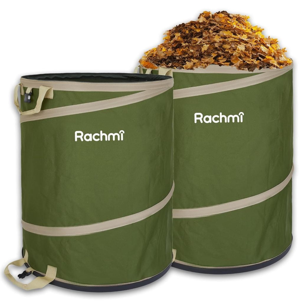 RYTZ 47 Gallon Collapsible Trash Can 2-Pack with Hard Bottom | Extra ...