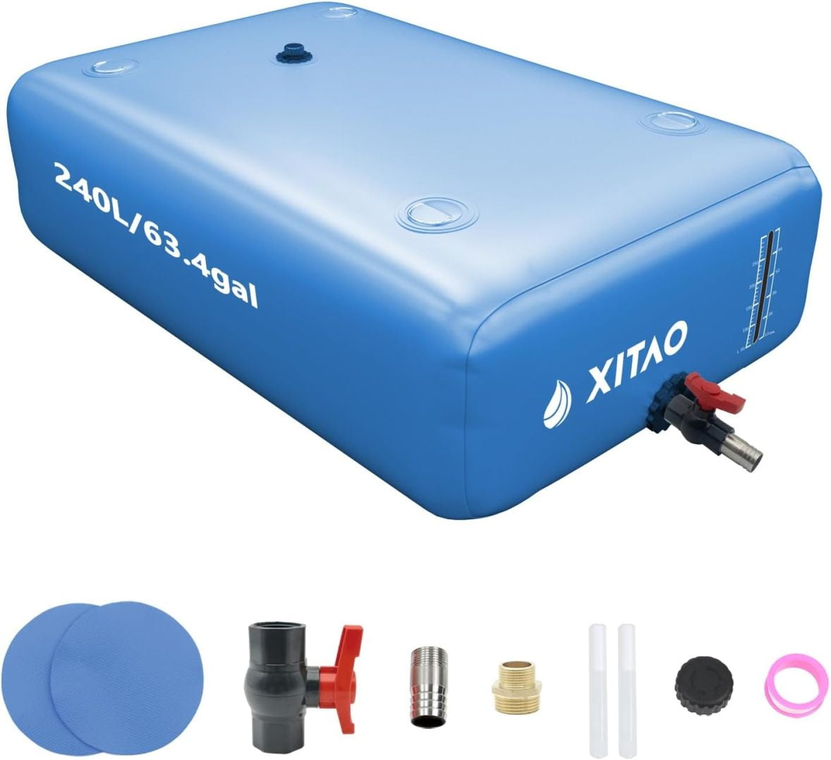 RYTZ 63Gal Large Capacity Water Storage Bladder Containers w/Water ...