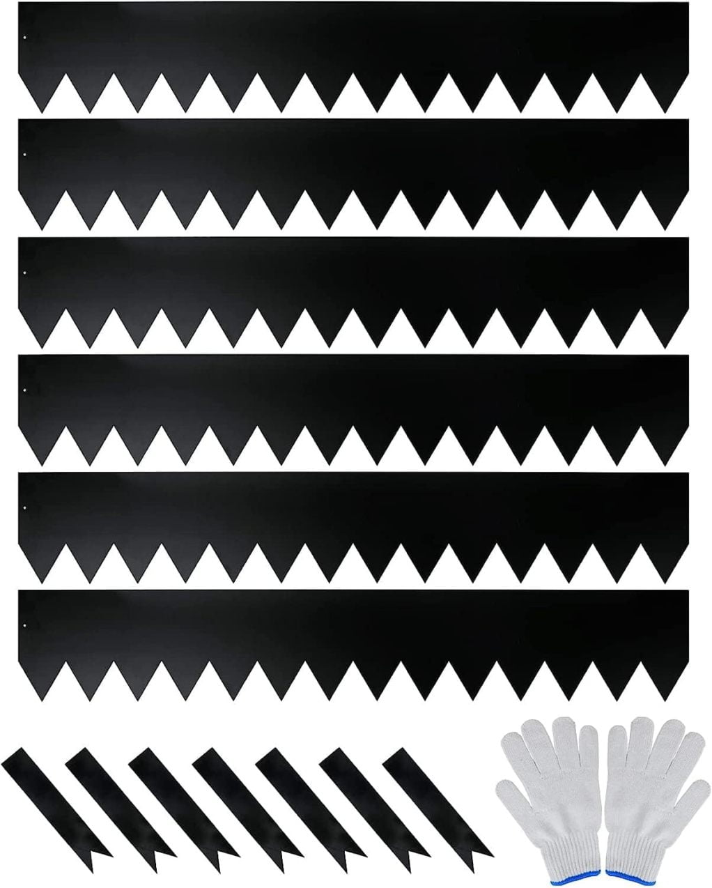 RYTZ Garden 6-Pack Galvanized Steel Landscape Edging with Black Powder ...