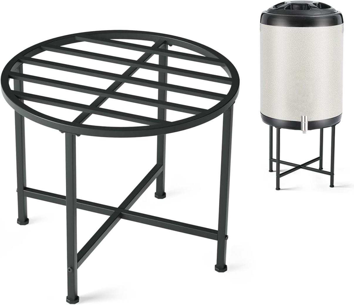 RYTZ Heavy Duty Stainless Steel Rain Barrel Stand,Rain Water Collection ...